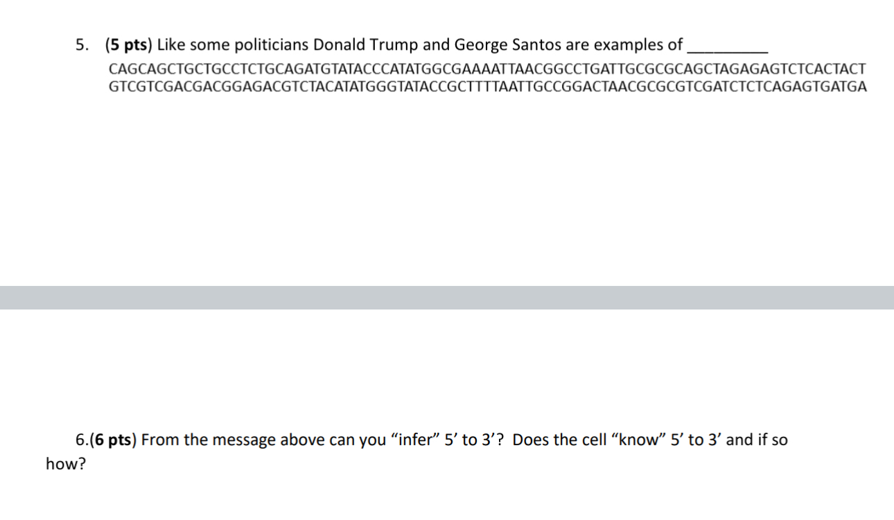 Solved (5 ﻿pts) ﻿Like some politicians Donald Trump and | Chegg.com