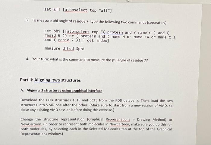 Solved Download the PDB structures 1CTS from the PDB | Chegg.com