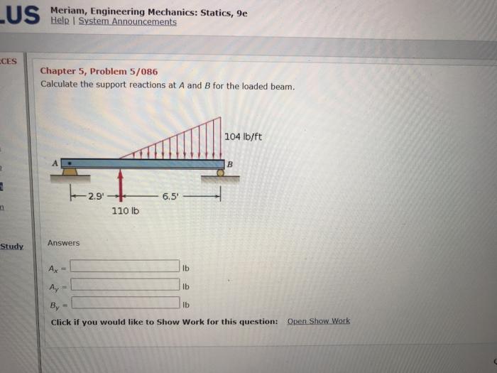 Solved LUS Meriam, Engineering Mechanics: Statics, 9e Help | Chegg.com