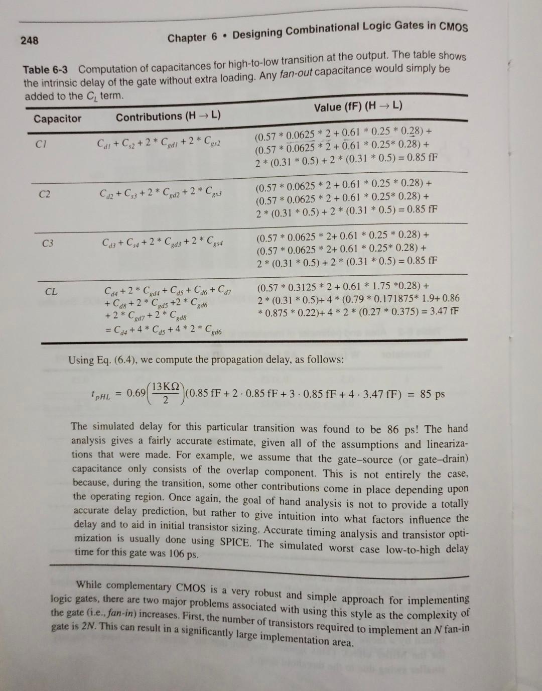 Solved Example 6.4 A Four-Input Complementary CMOS NAND Gate | Chegg.com