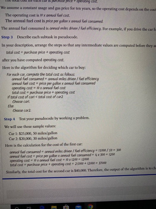Solved create algorithim using PSEUDOCODE just like the | Chegg.com