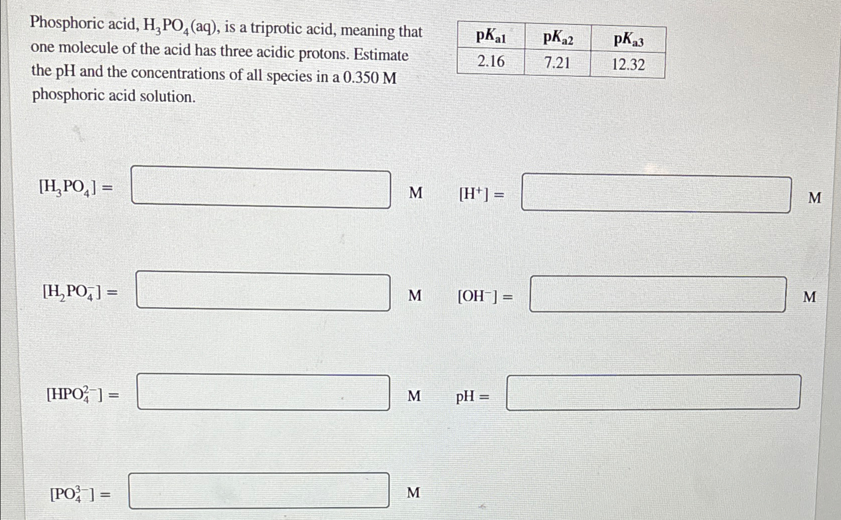 Solved Phosphoric acid, H3PO4(aq), ﻿is a triprotic acid, | Chegg.com