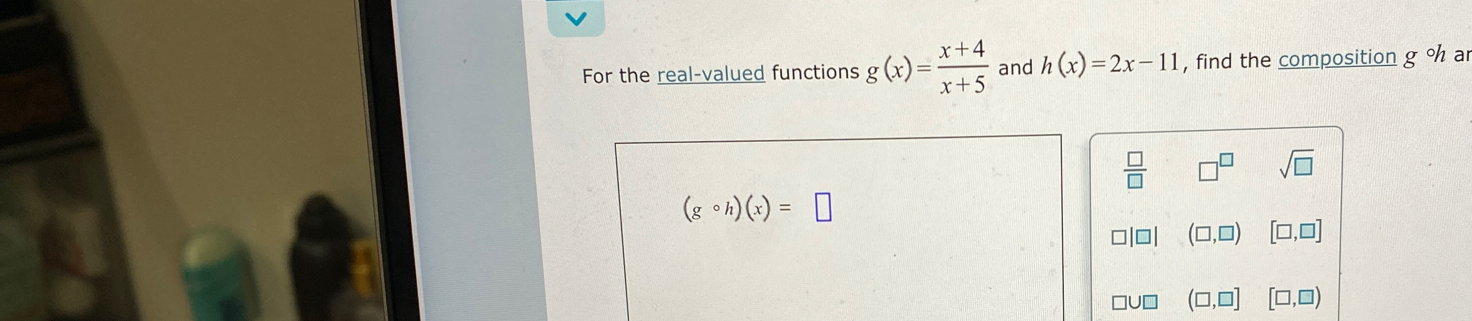Solved For the real-valued functions g(x)=x+4x+5 ﻿and | Chegg.com