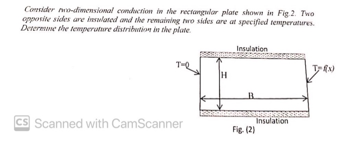 Solved Consider mo-dimensional conduction in the rectangular | Chegg.com