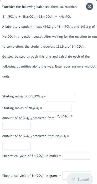 Solved Consider the following balanced chemical reaction. | Chegg.com