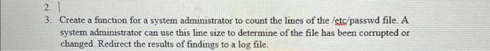 Solved Unixlinux Script Create A Function For A System