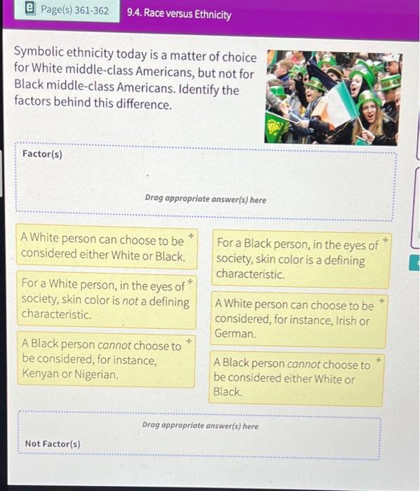 Solved e Page(s) 361-362 9.4. Race versus Ethnicity Symbolic | Chegg.com