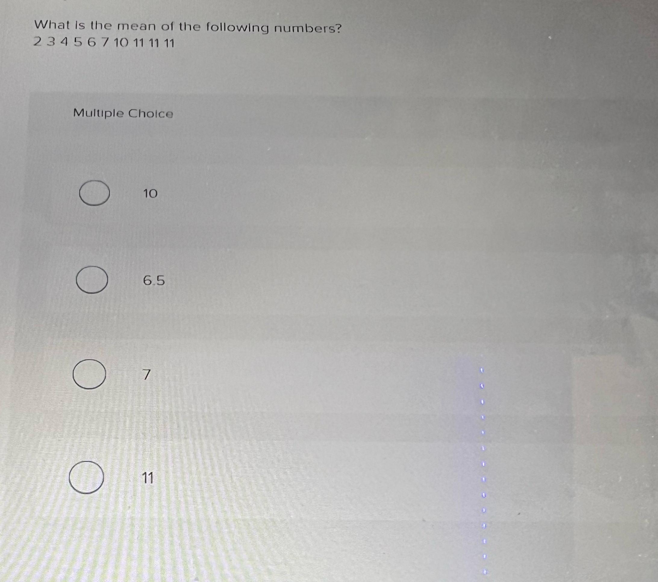 Solved What is the mean of the following numbers? | Chegg.com