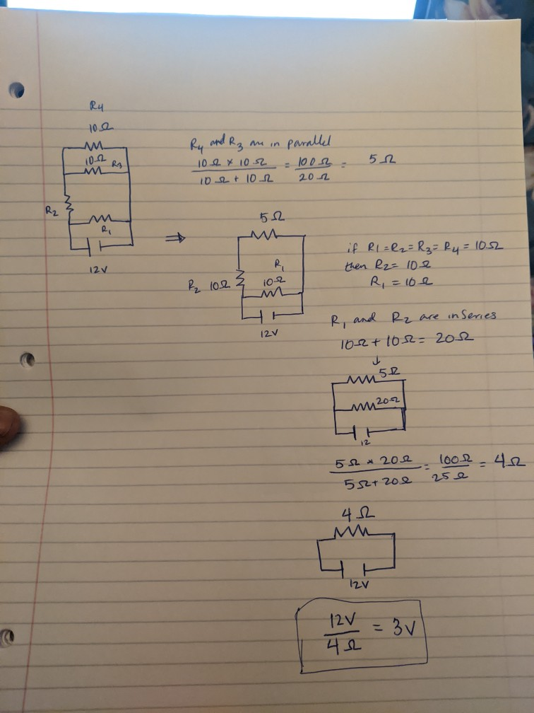 Solved 4. In the circuit to the right R, = R2 = R3 = R4 = 10 | Chegg.com