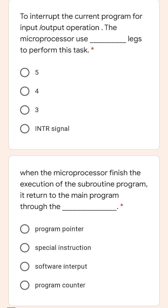 Solved To interrupt the current program for input /output | Chegg.com