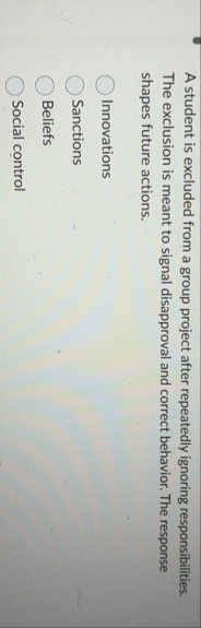 Solved A student is excluded from a group project after | Chegg.com