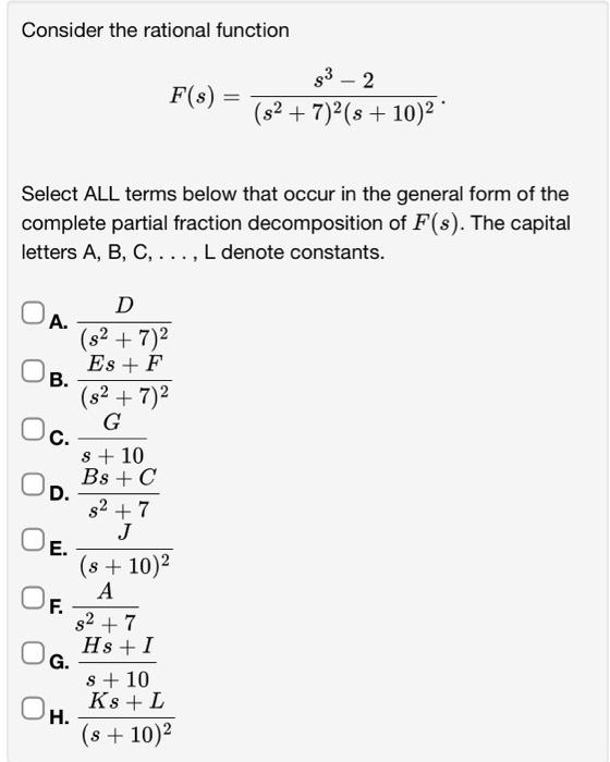 Solved Consider the rational function | Chegg.com
