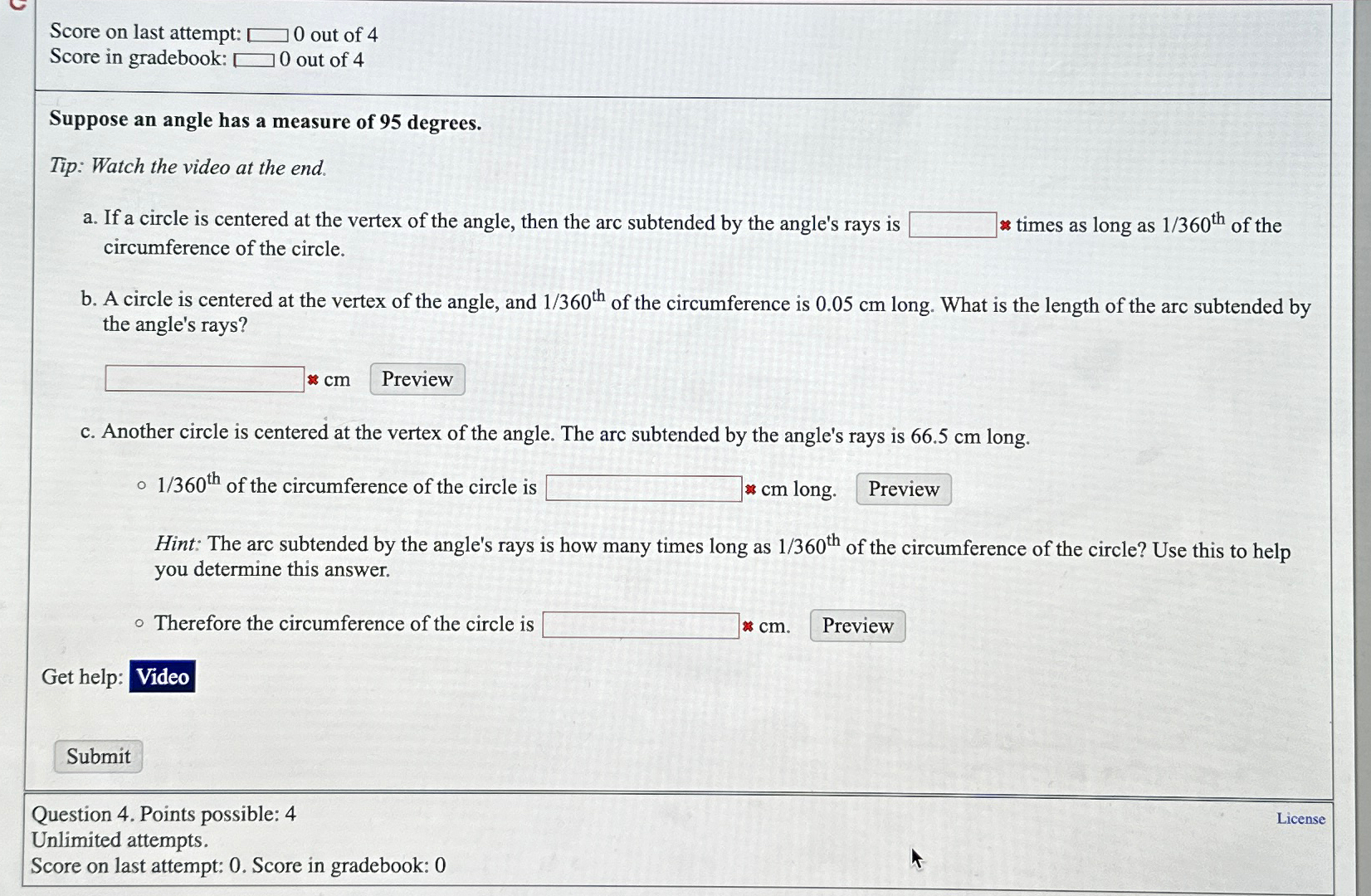 Solved Score on last attempt: ,0 ﻿out of 4Score in | Chegg.com