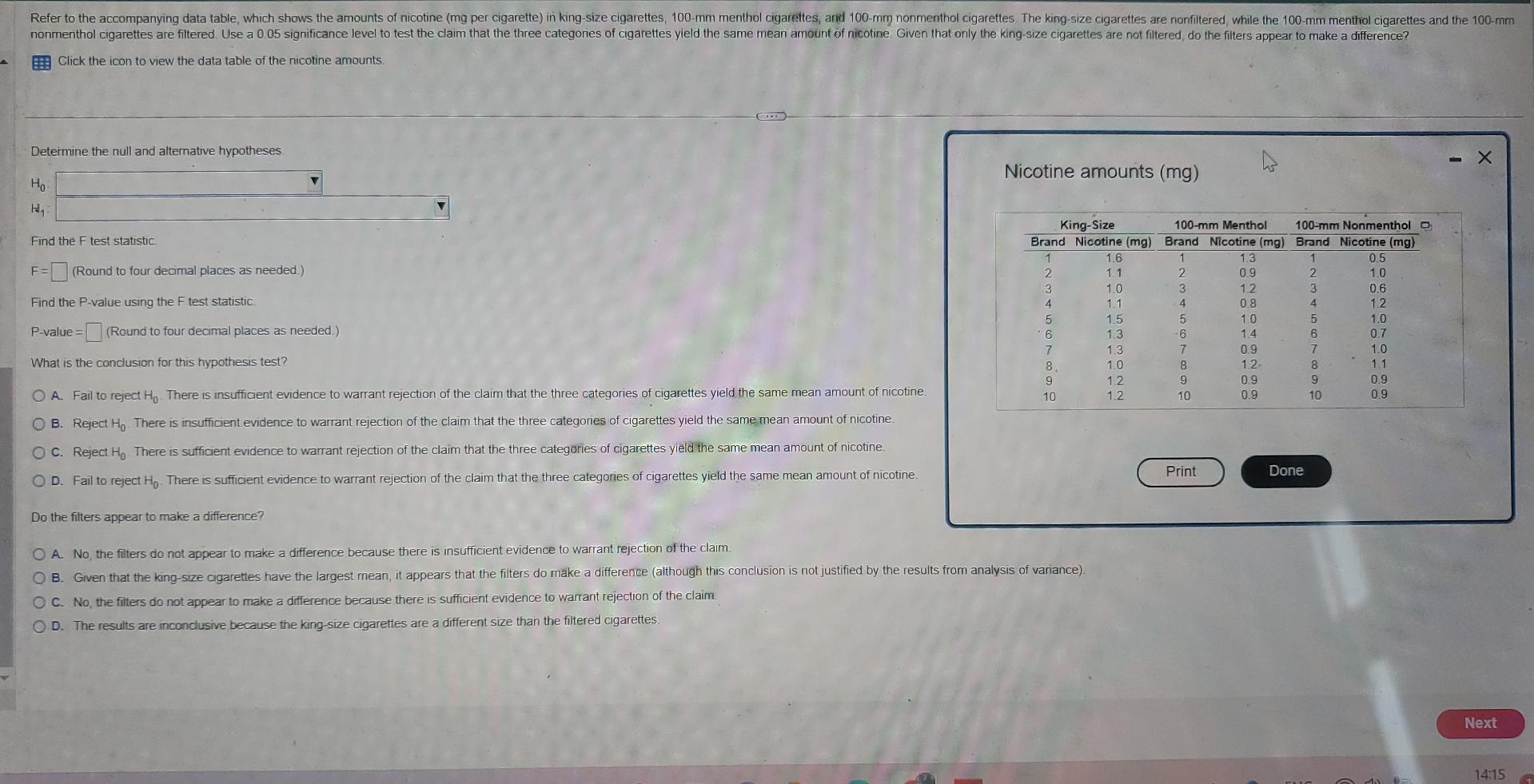 Solved Refer to the accompanying data table, which shows | Chegg.com