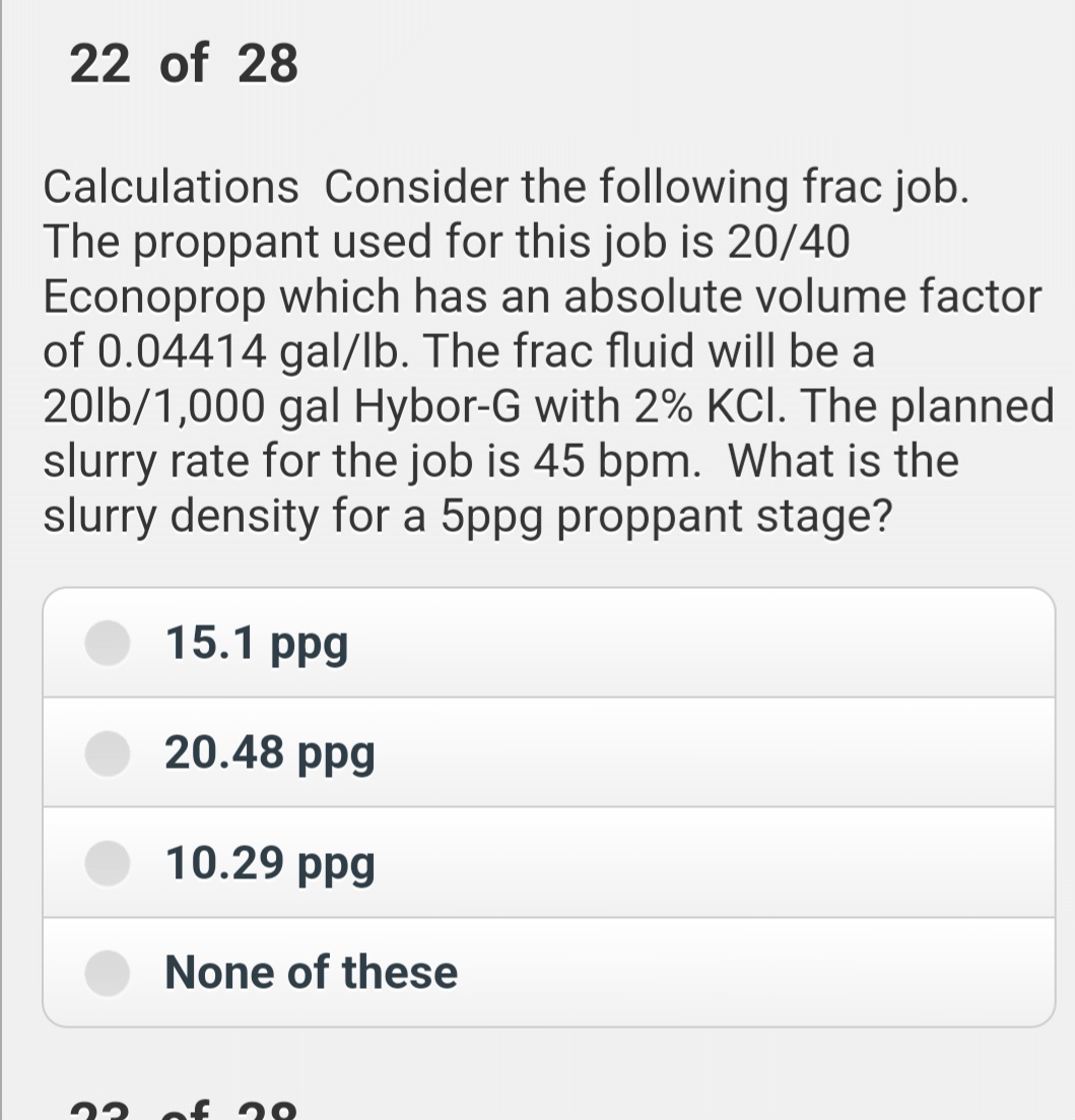 Solved 22 ﻿of 28Calculations Consider the following frac | Chegg.com