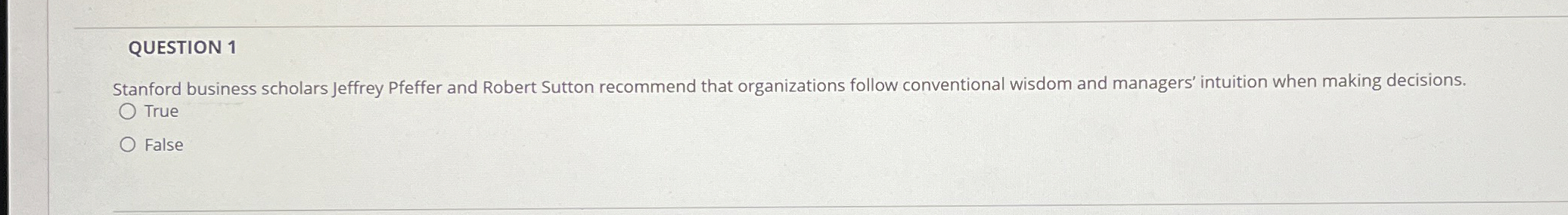 Solved QUESTION 1Stanford business scholars Jeffrey Pfeffer | Chegg.com