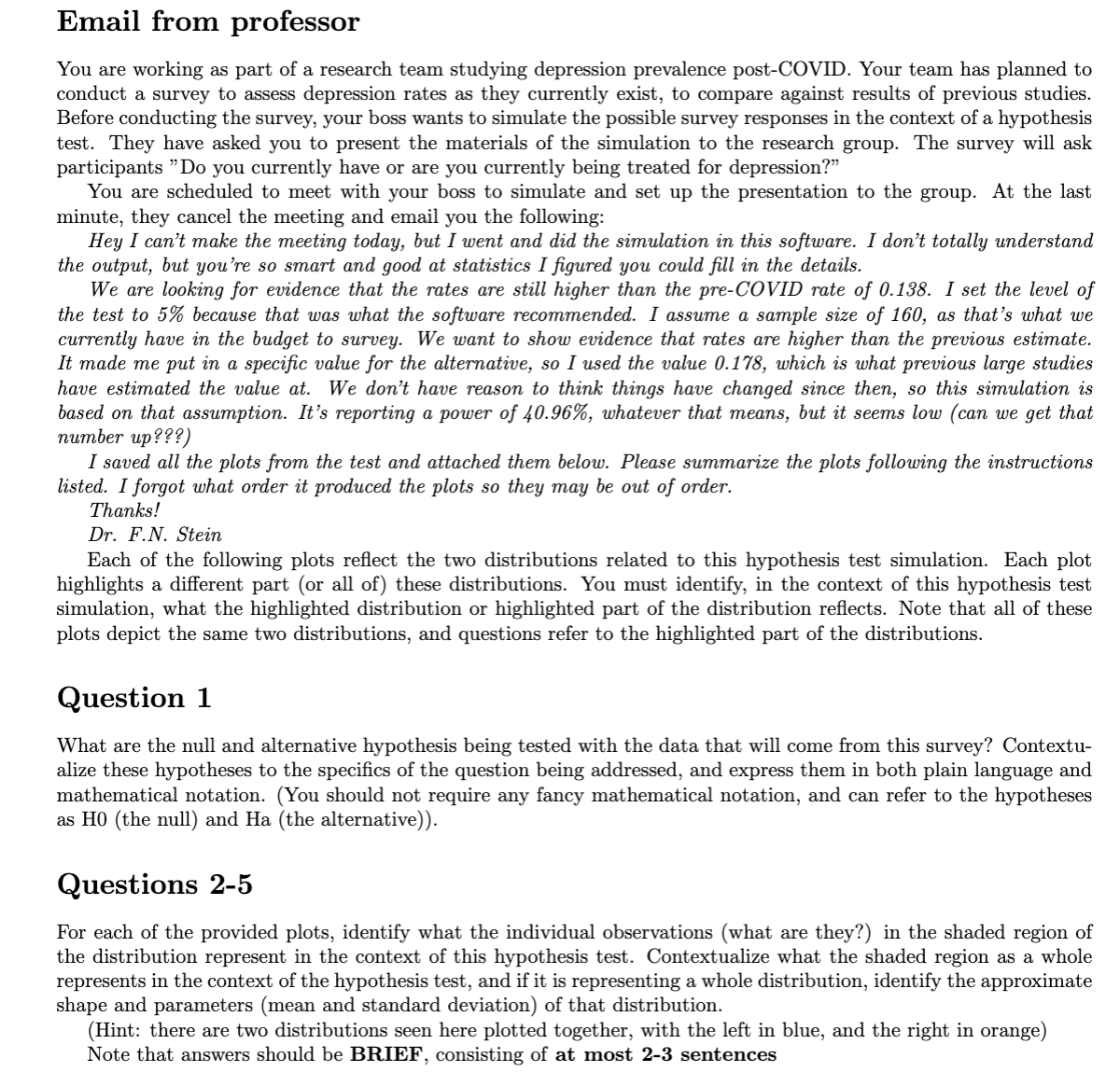 Solved You are working as part of a research team studying | Chegg.com