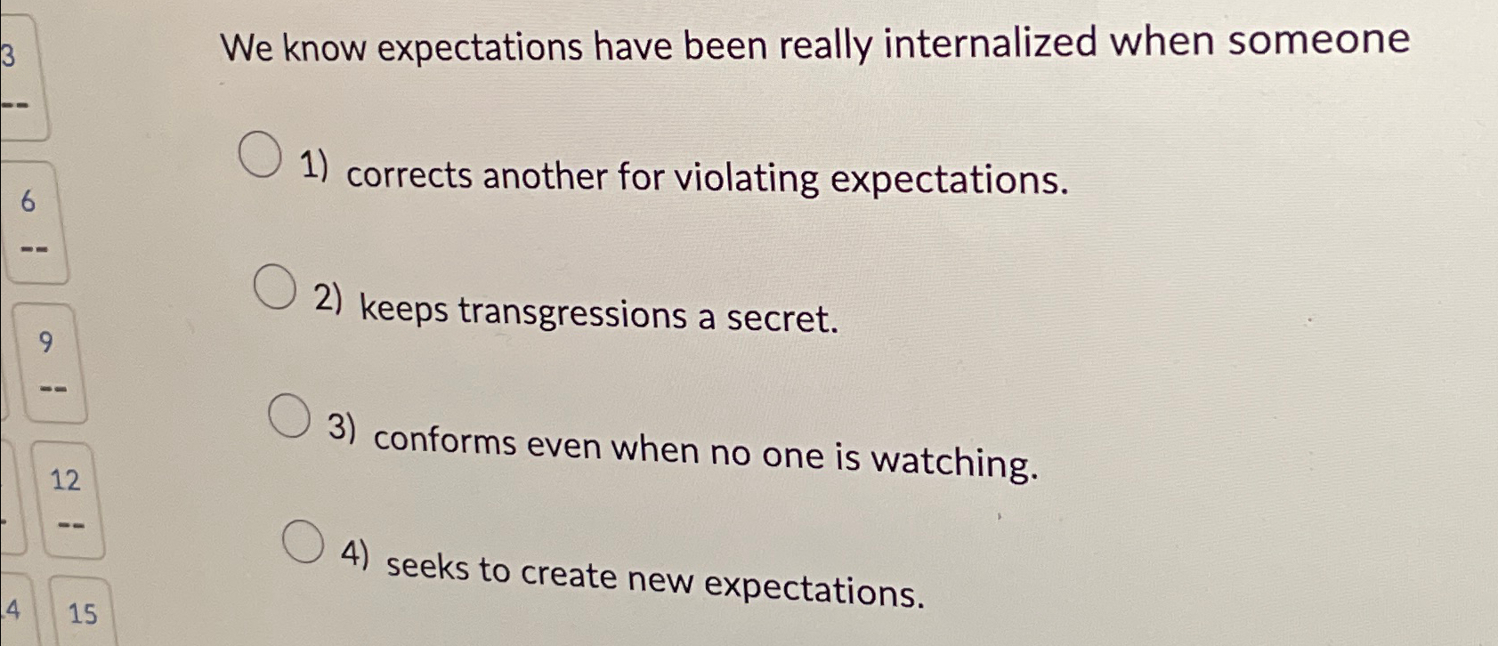 Solved We know expectations have been really internalized | Chegg.com