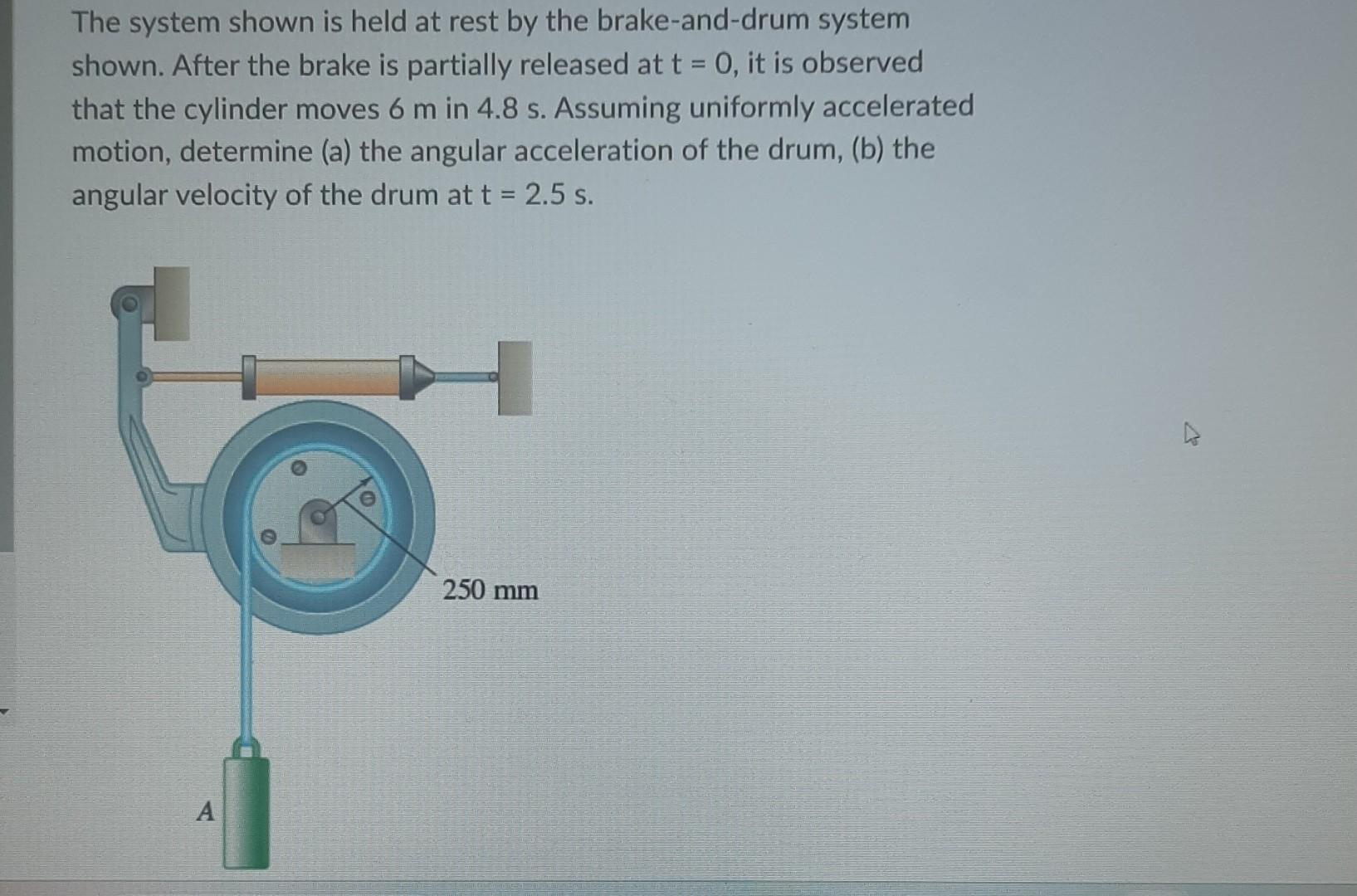 Solved The system shown is held at rest by the | Chegg.com