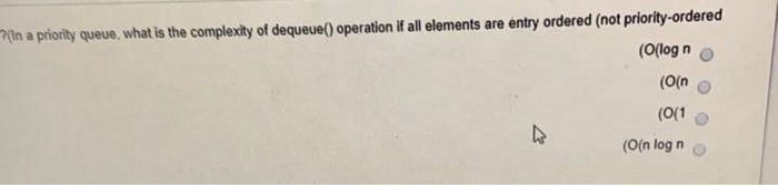 Solved ? What is correct statement to dequeue() an element | Chegg.com