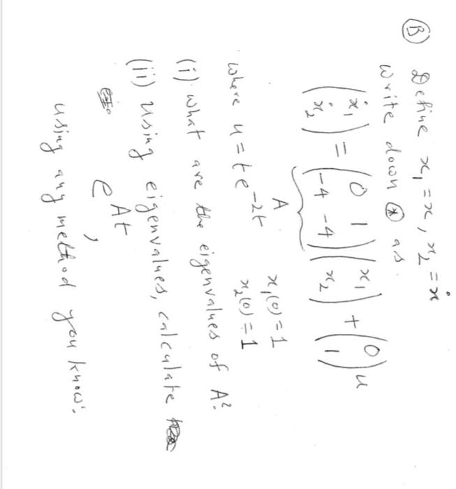 Solved 3) Define x1=x,x2=x˙ write down ∗ as. | Chegg.com