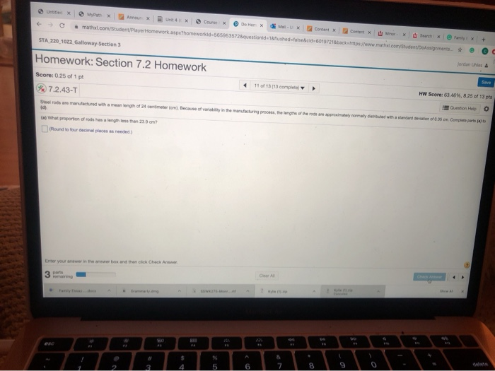 Solved Use X Do Hom x . mat.com Student PlayerHomework | Chegg.com