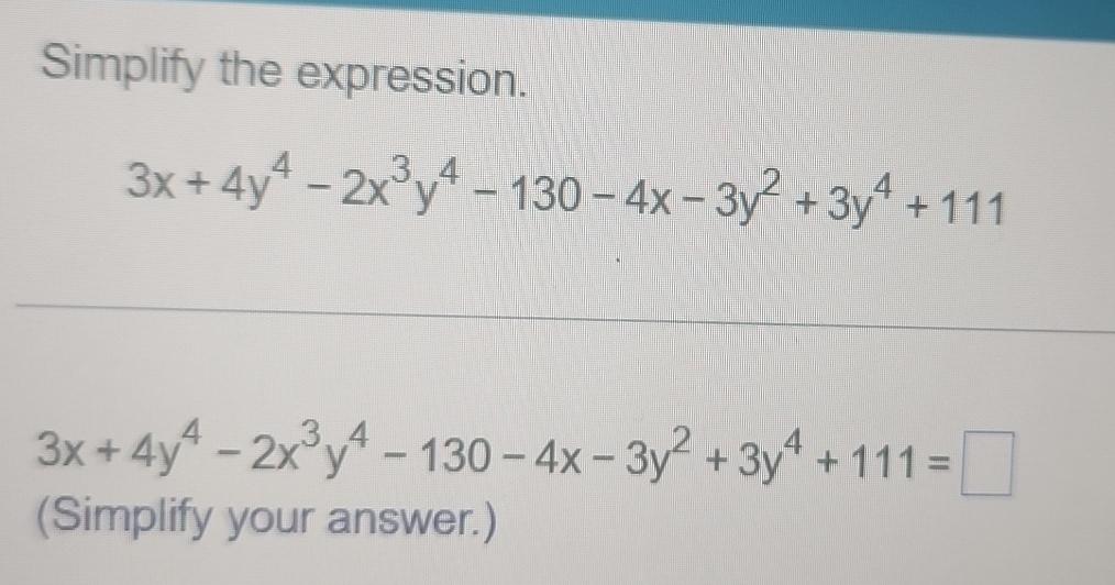 Solved Simplify the | Chegg.com