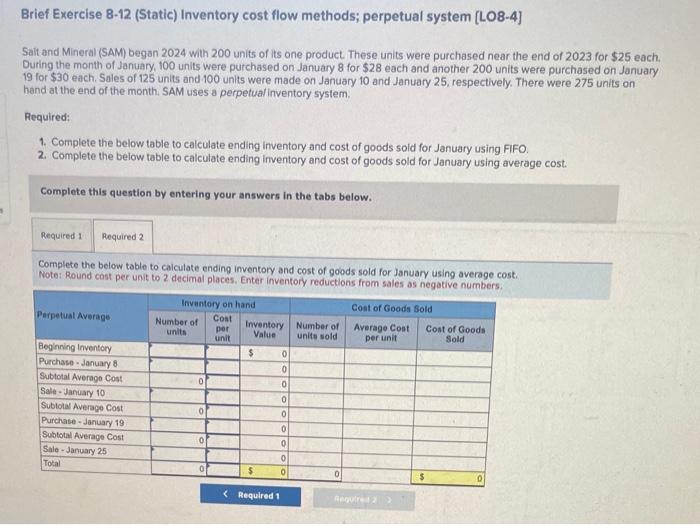 Solved 1. Complete the below table to calculate ending | Chegg.com