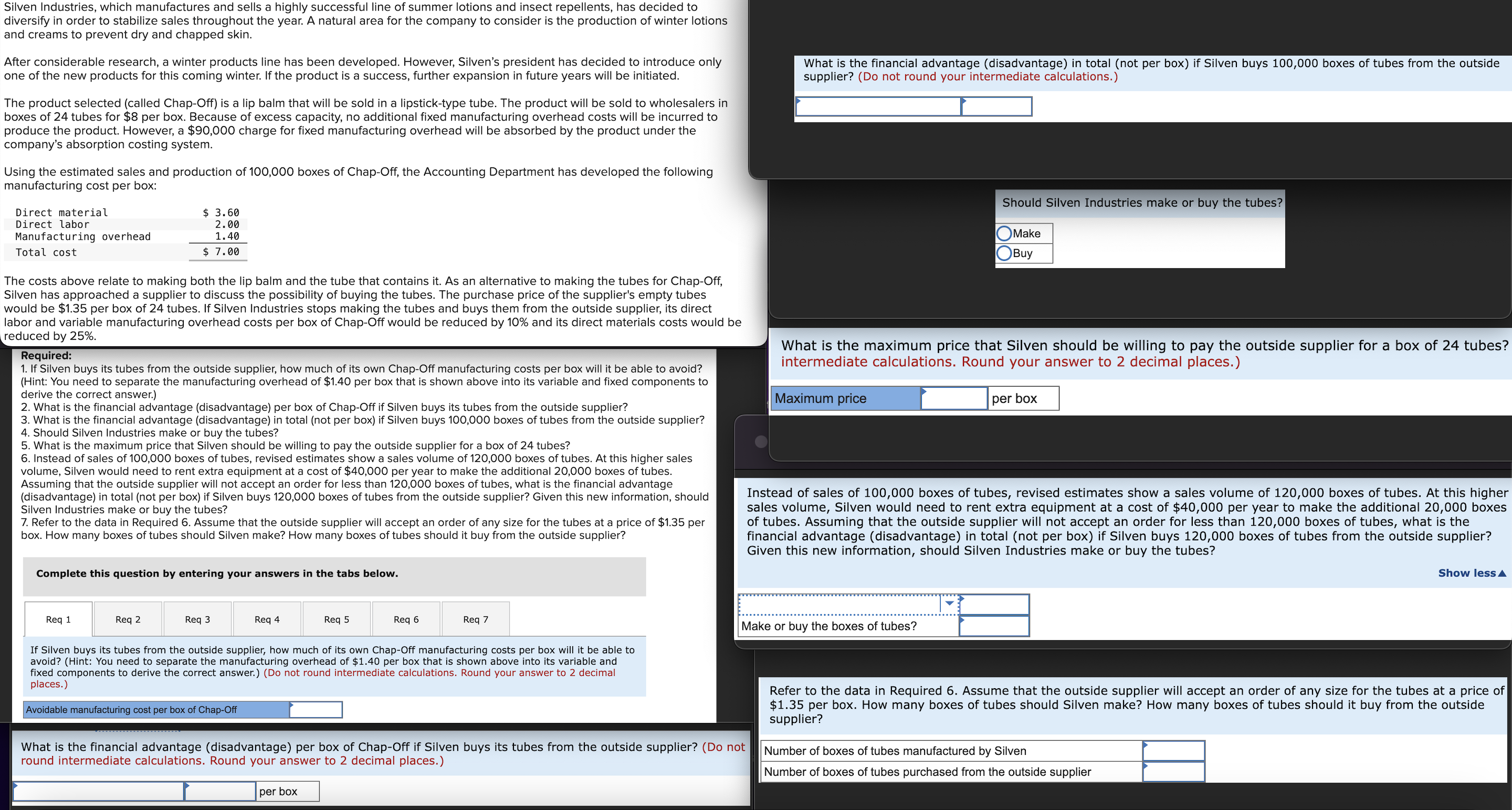 PLEASE HELP ME ON THIS QUESTION!! Silven Industries, | Chegg.com