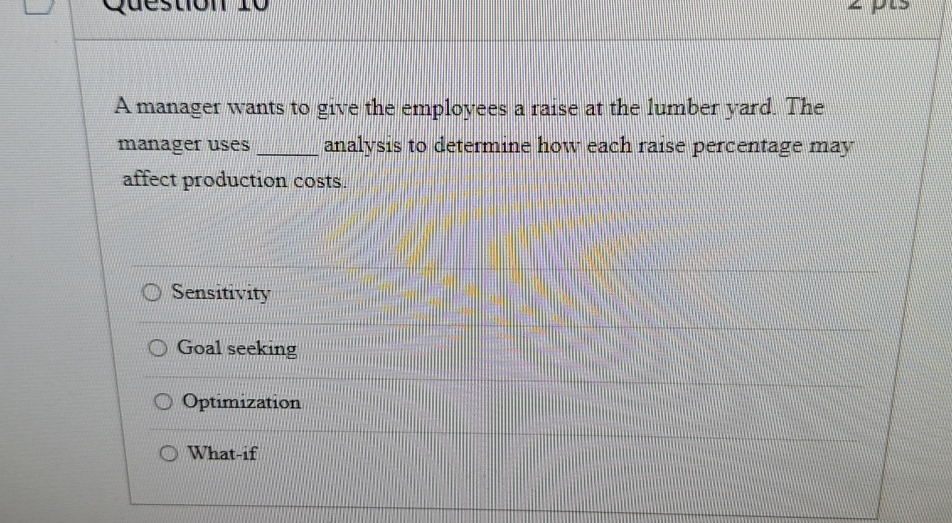 Solved A manager wants to give the employees a raise at the | Chegg.com