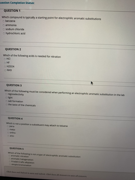 Solved uestion Completion Status: QUESTION 1 Which compound | Chegg.com