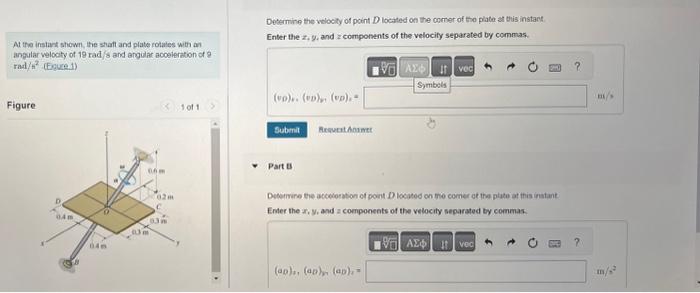 Solved At the instivet shewi, the staft and plate rotales | Chegg.com