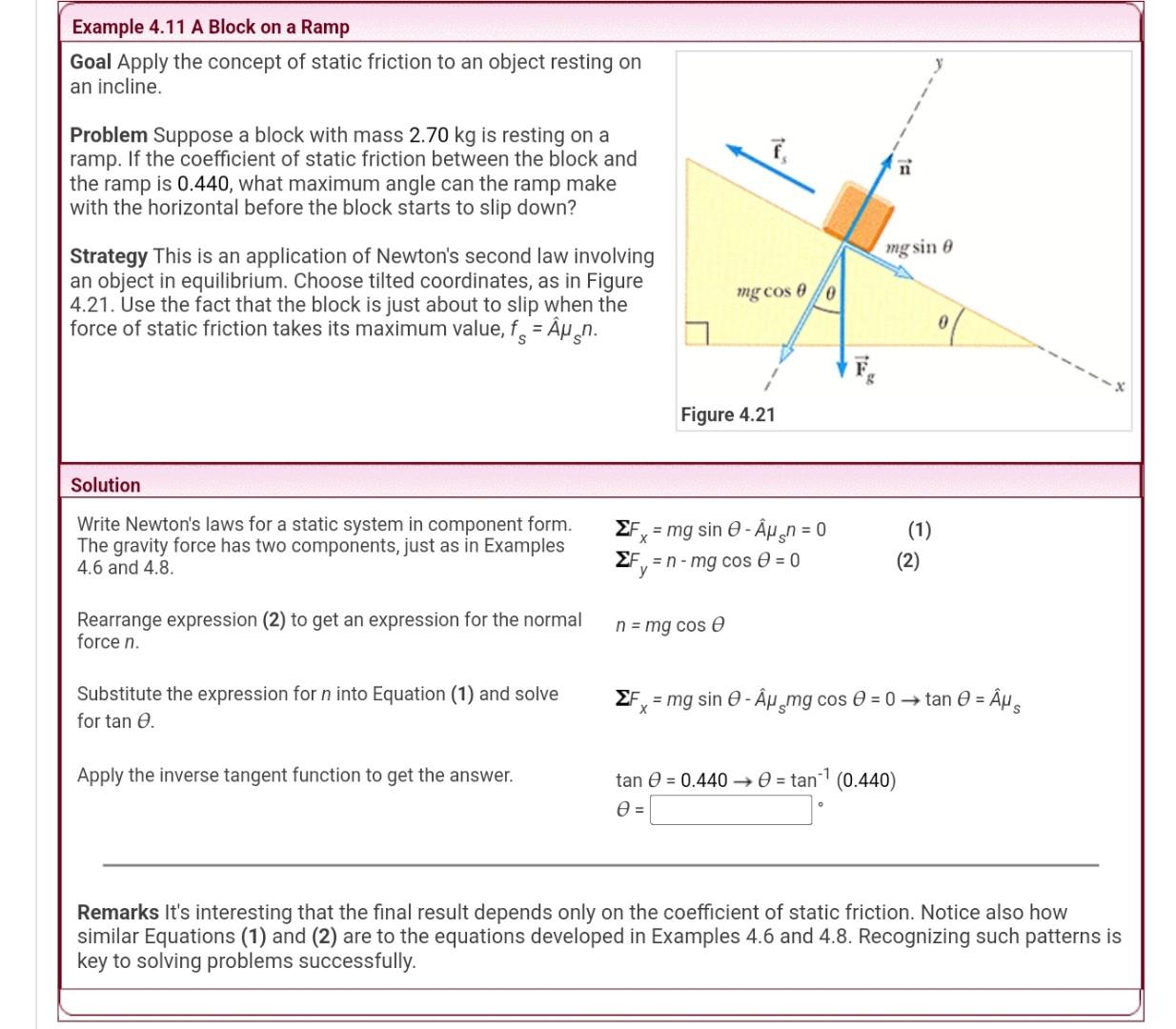 Solved Goal Apply the concept of static friction to an | Chegg.com