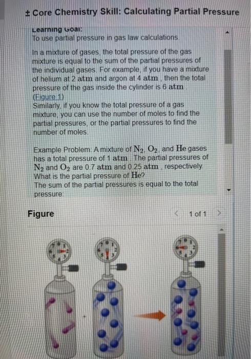 Solved # Core Chemistry Skill: Calculating Partial Pressure | Chegg.com