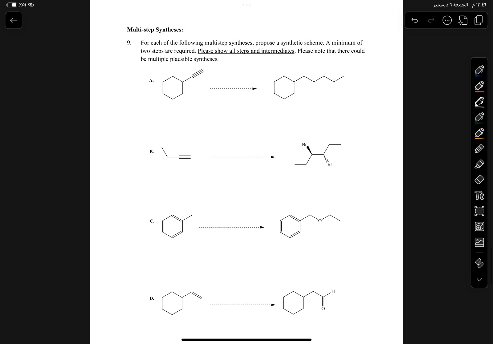 Solved Multi-step Syntheses:9. For each of the following | Chegg.com Solved Multi-step Syntheses:9. For each of the following | Chegg.com