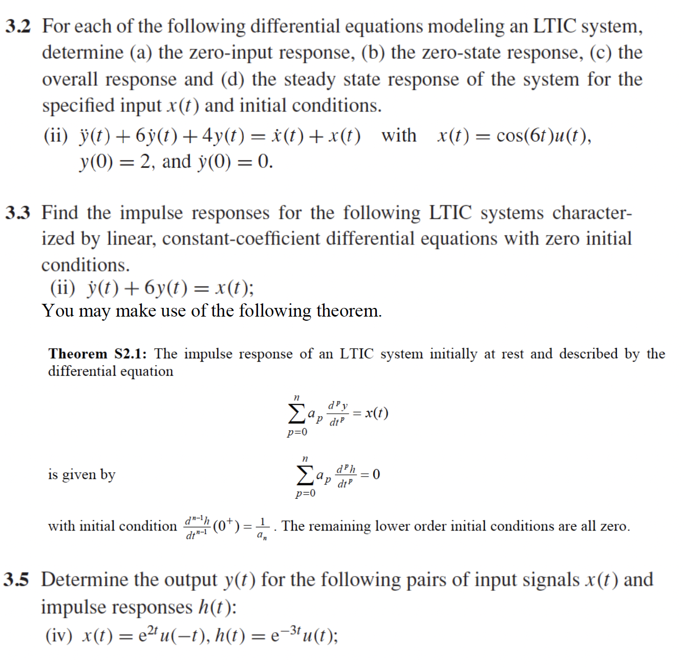 Solved 3.2 ﻿For each of the following differential equations | Chegg.com