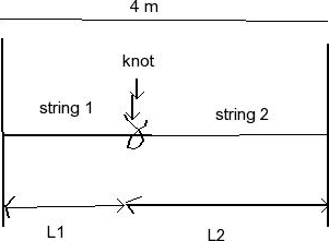 Solved String 1 has linear density 2.0g/m and string 2 has | Chegg.com
