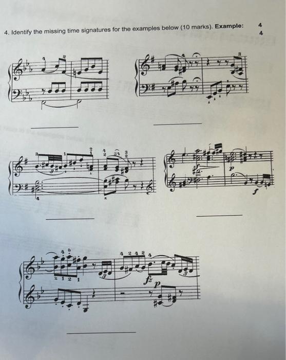 1. Add barlines to the following examples ( 15 | Chegg.com