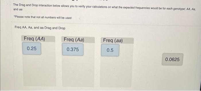 Solved Freq AA, Aas and aa Drag and Drop | Chegg.com Solved Freq AA, Aas and aa Drag and Drop | Chegg.com