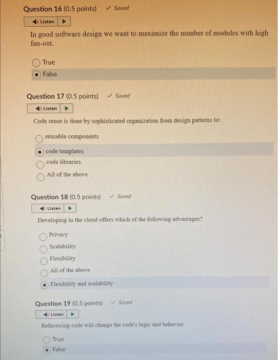 Solved In good software design we want to maximize the | Chegg.com