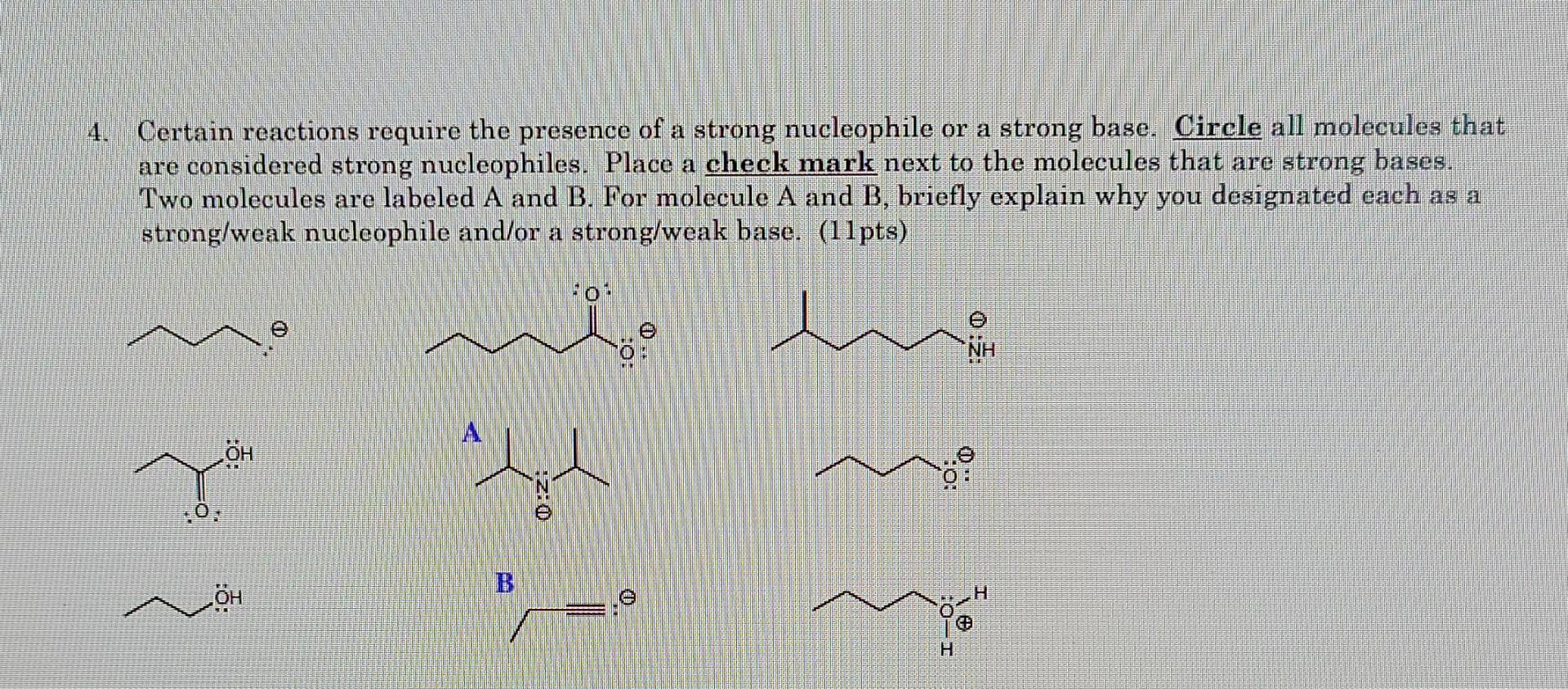 Solved Certain reactions require the presence of a strong | Chegg.com