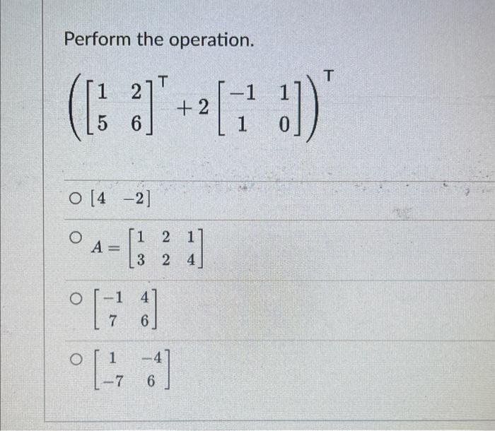 Solved All of the following matrices are singular except | Chegg.com