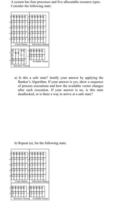 Solved A system has four processes and five allocatable | Chegg.com