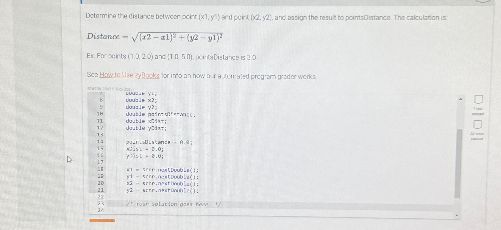 Determine the distance between point (x1,y1) ﻿and | Chegg.com