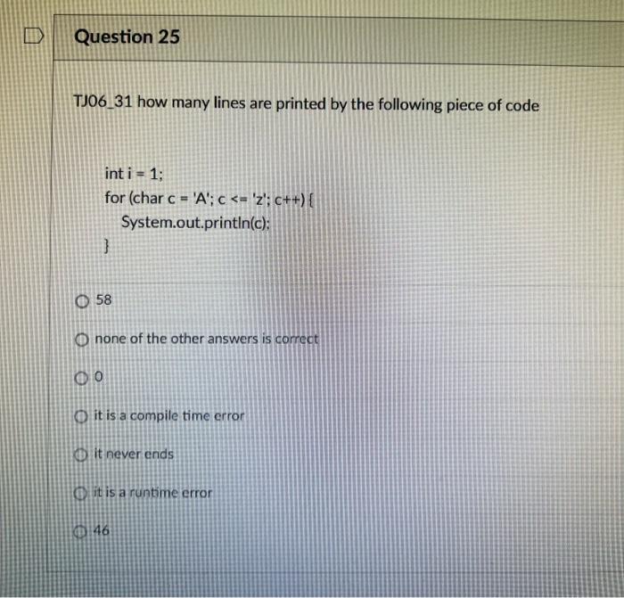 Solved TJ06_28. how many number would the following code | Chegg.com