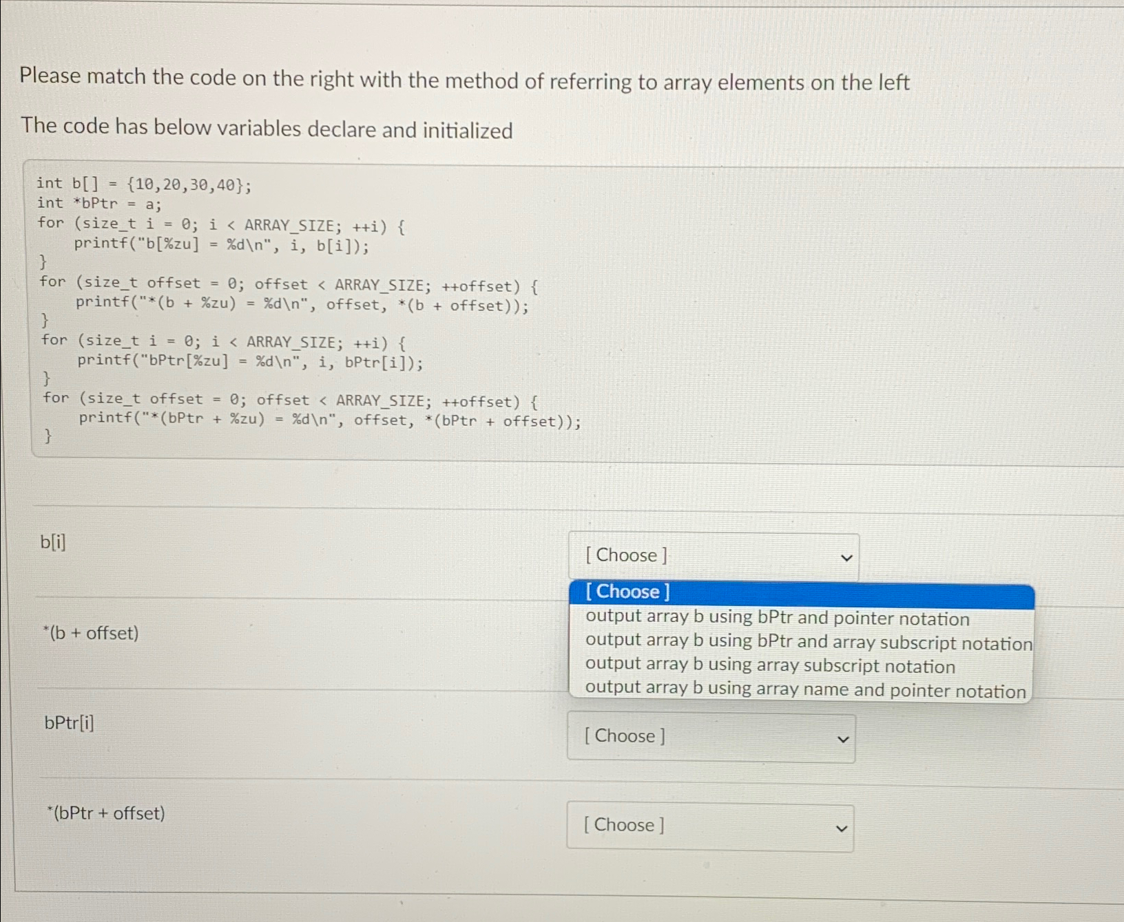 Solved Please match the code on the right with the method of | Chegg.com