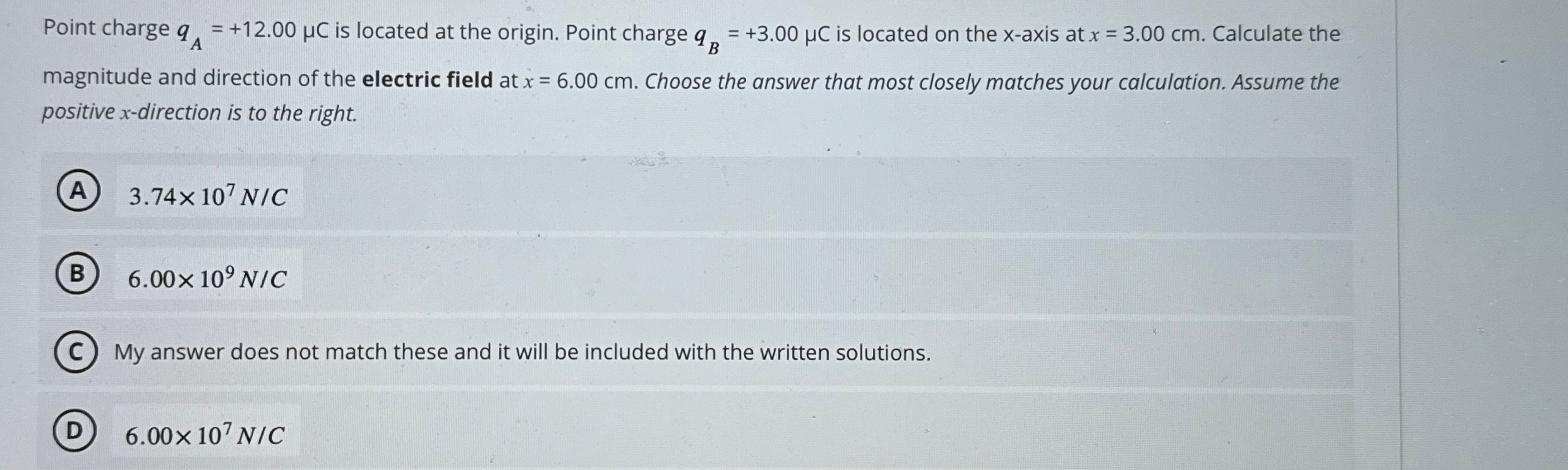 Solved Point charge qA=+12.00μC ﻿is located at the origin. | Chegg.com