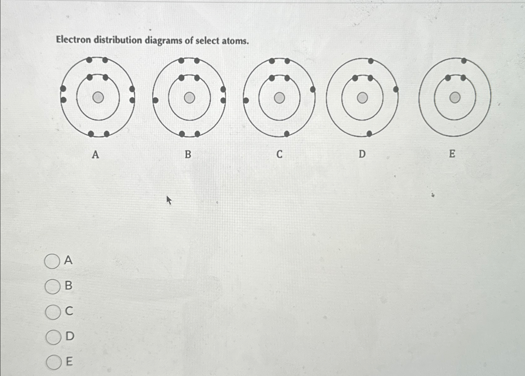 Solved Electron distribution diagrams of select | Chegg.com
