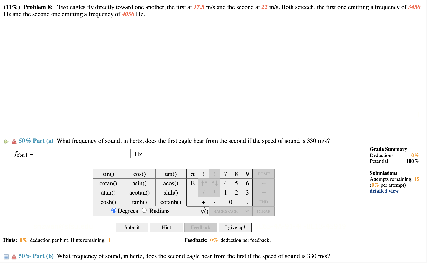 Solved Homework 9, ﻿Problem 8Please answer all parts | Chegg.com