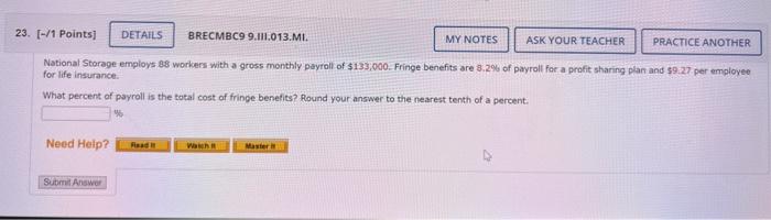 Solved National Storage employs 88 workers with a gross | Chegg.com